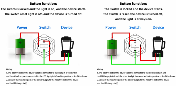 How to wire momentary push button switch